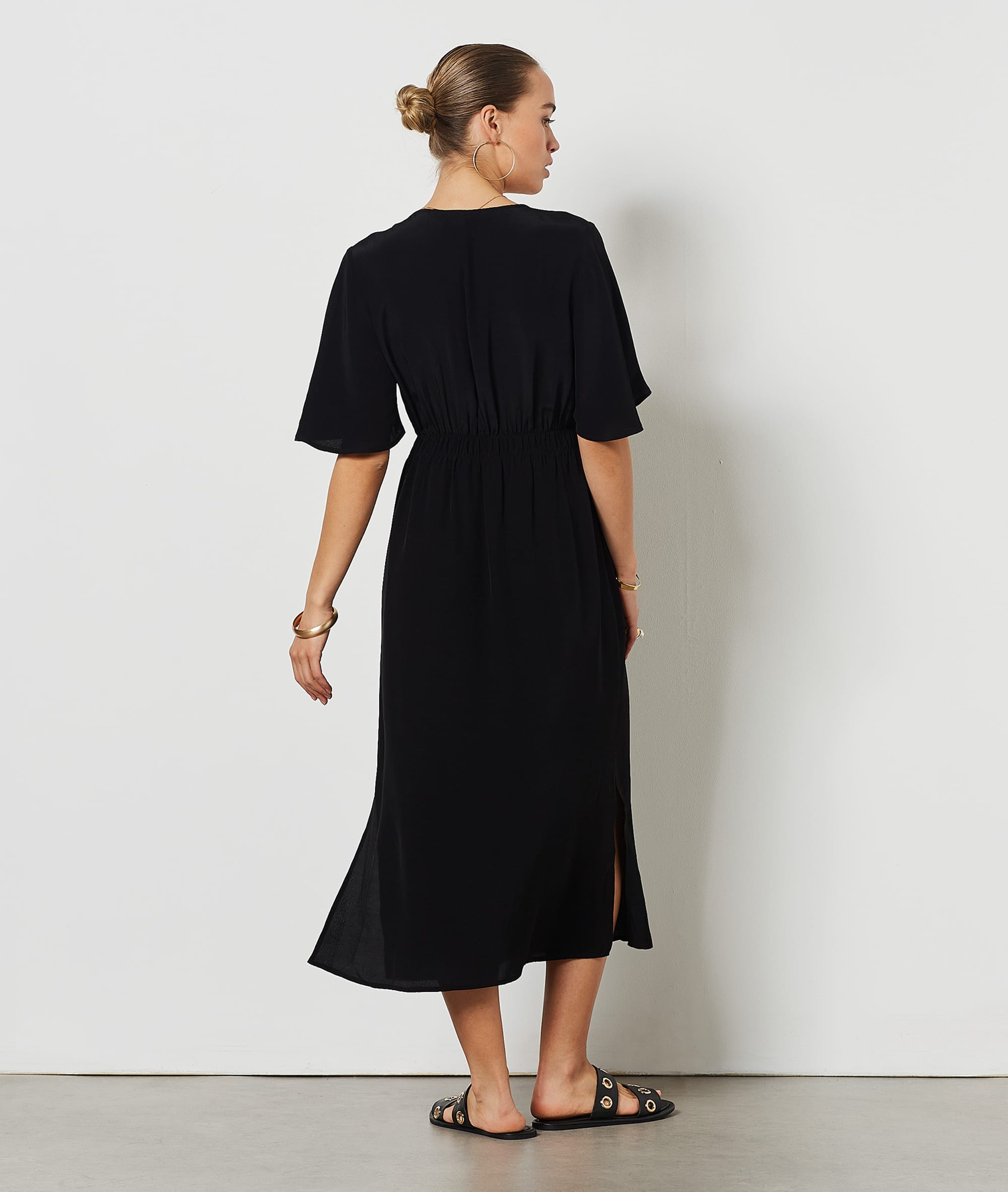 Robe longue fluide - GARANCE - NOIR - ETAM