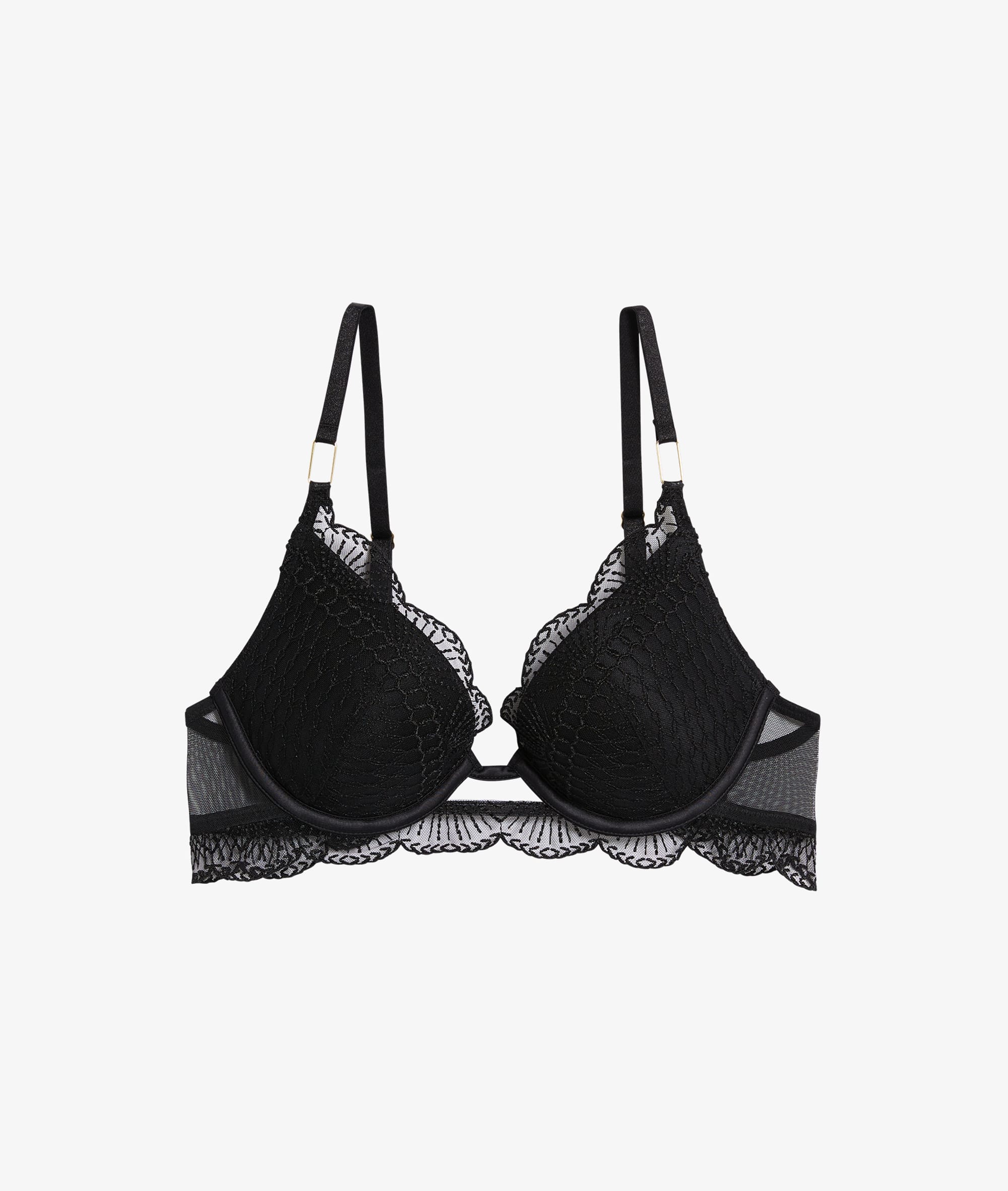 Soutien-gorge N.2 - Le push-up plongeant ROSACE NOIR - ETAM