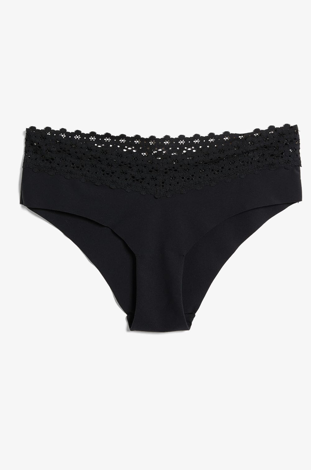 Hipster V Shape En Microfibre Et Dentelle Wish Noir Etam