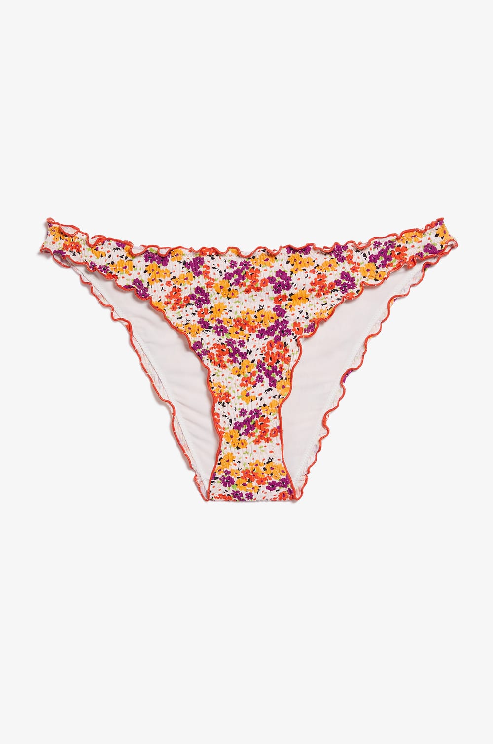 Culotte Bikini Bas De Maillot Figuera Imp Fd Blanc Etam