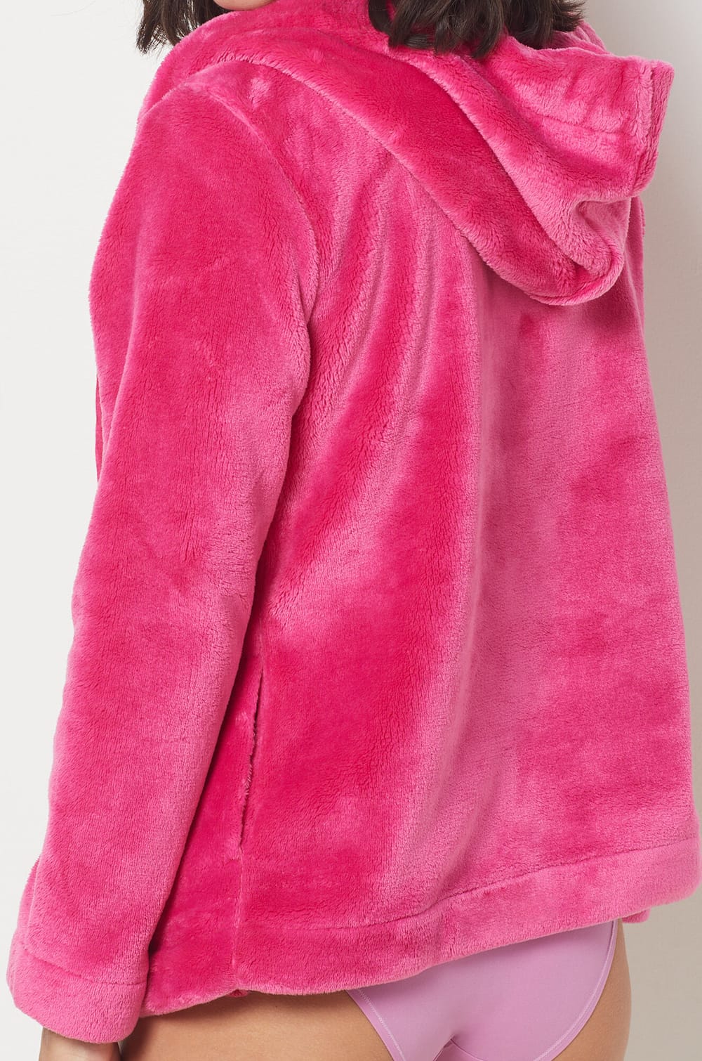 Veste En Polaire à Capuche Naci Fushia Etam
