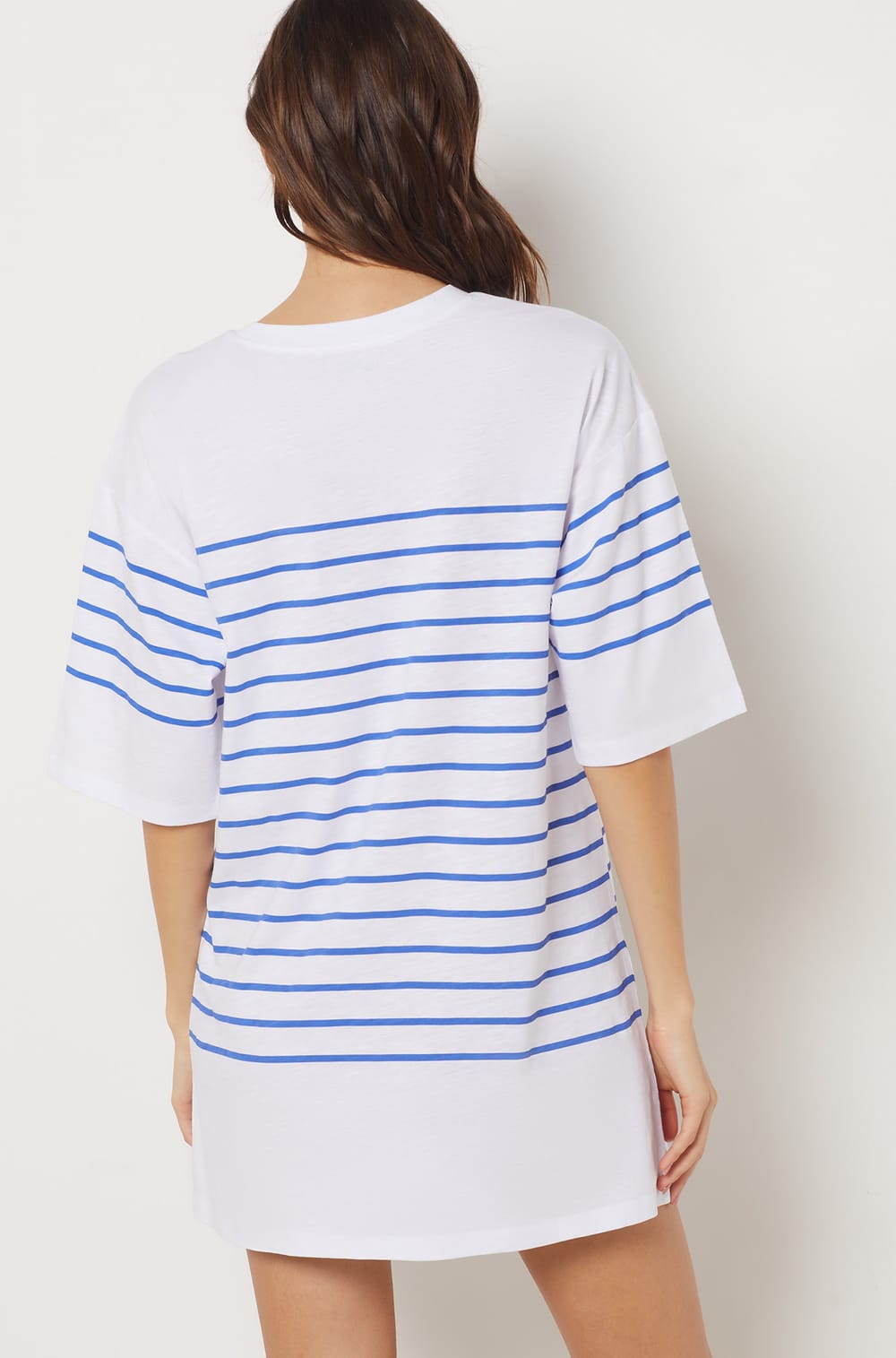 Chemise De Nuit à Rayures Gwenn Bleu Etam
