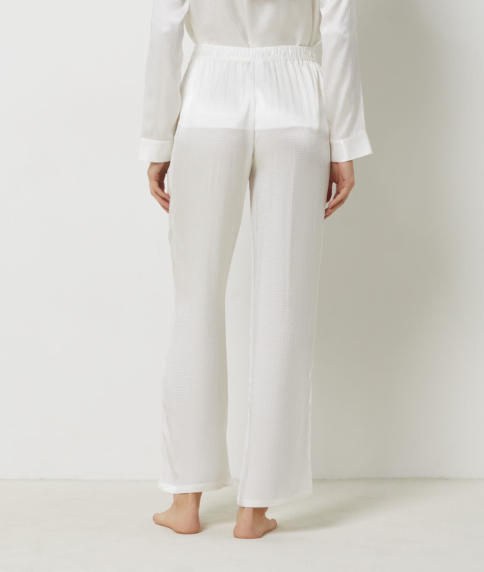 Pantalon de pyjama boutons bijoux CLIFF BLANC - ETAM