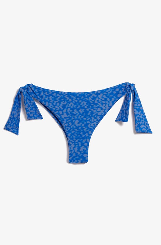 Bandeau Haut De Maillot Imprimé Léopard à Nouer Rosalia Imp Bleu Vert