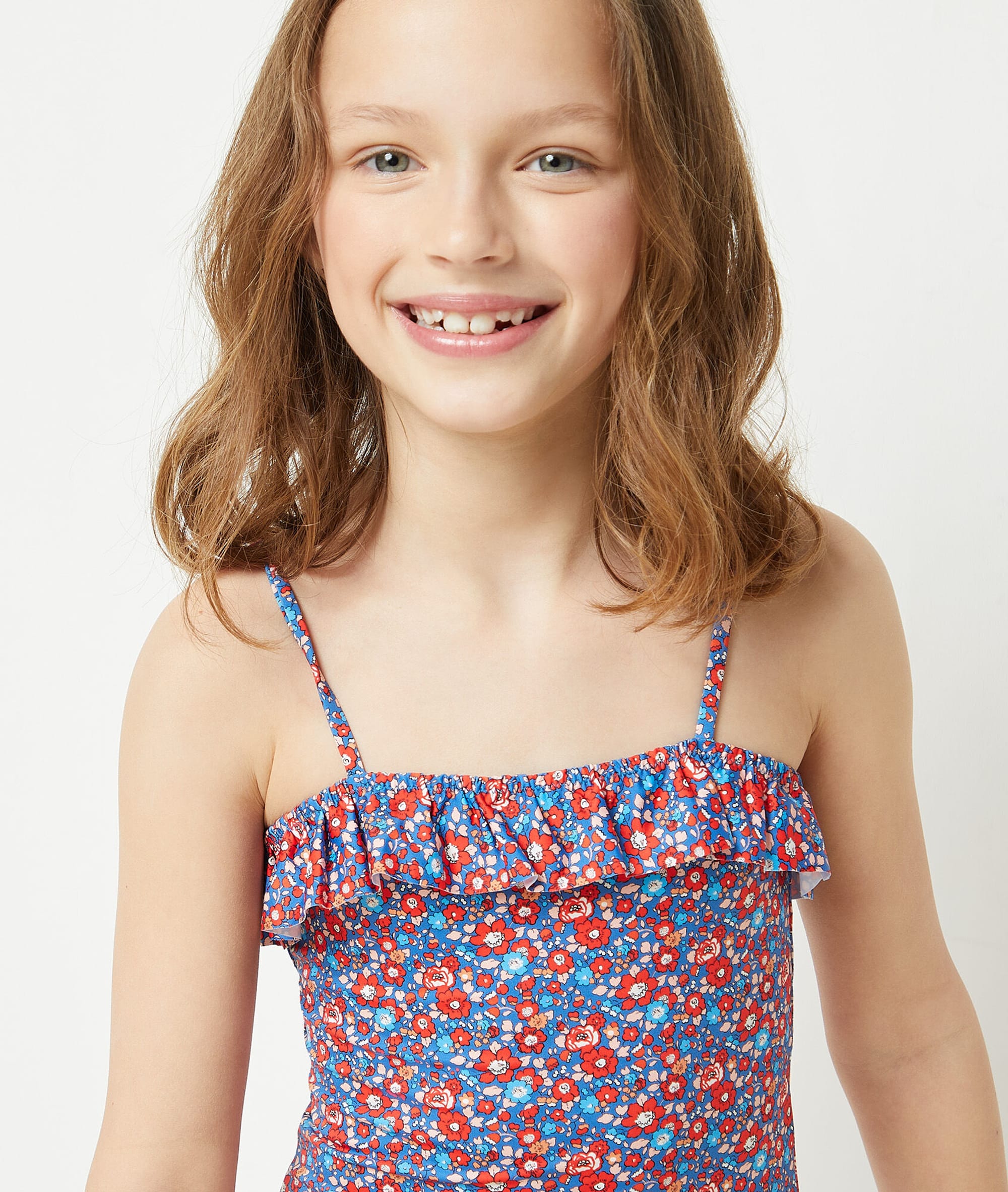 Badpak uit 1 stuk, made with Liberty Fabric BETTY ROUGE - ETAM