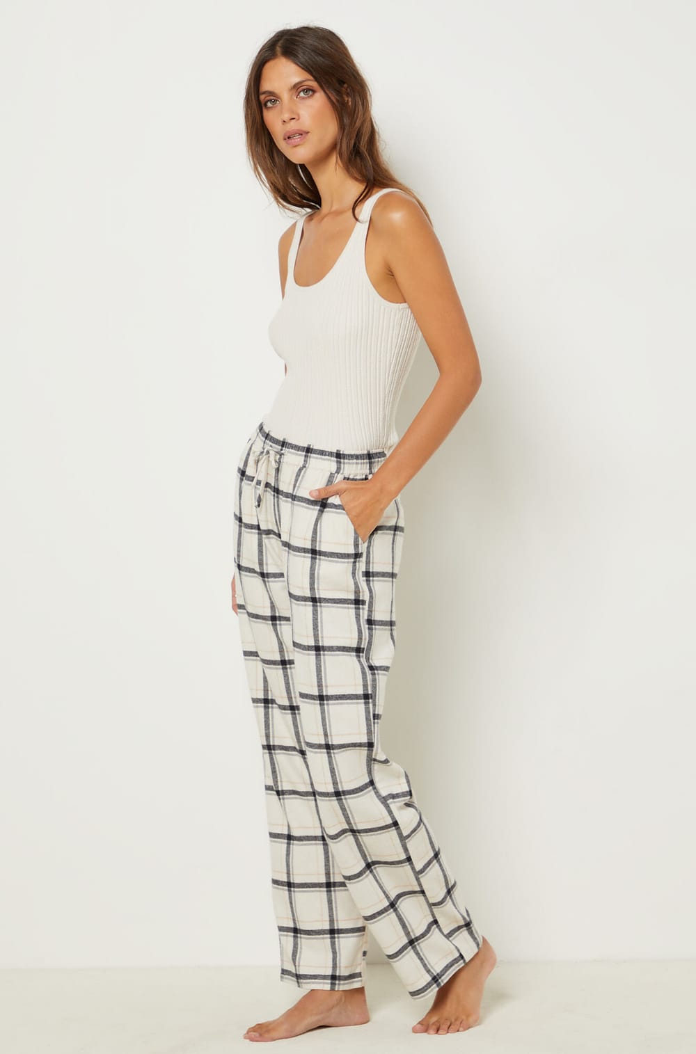 Pantalon de pyjama à carreaux NATANIEL ECRU - ETAM