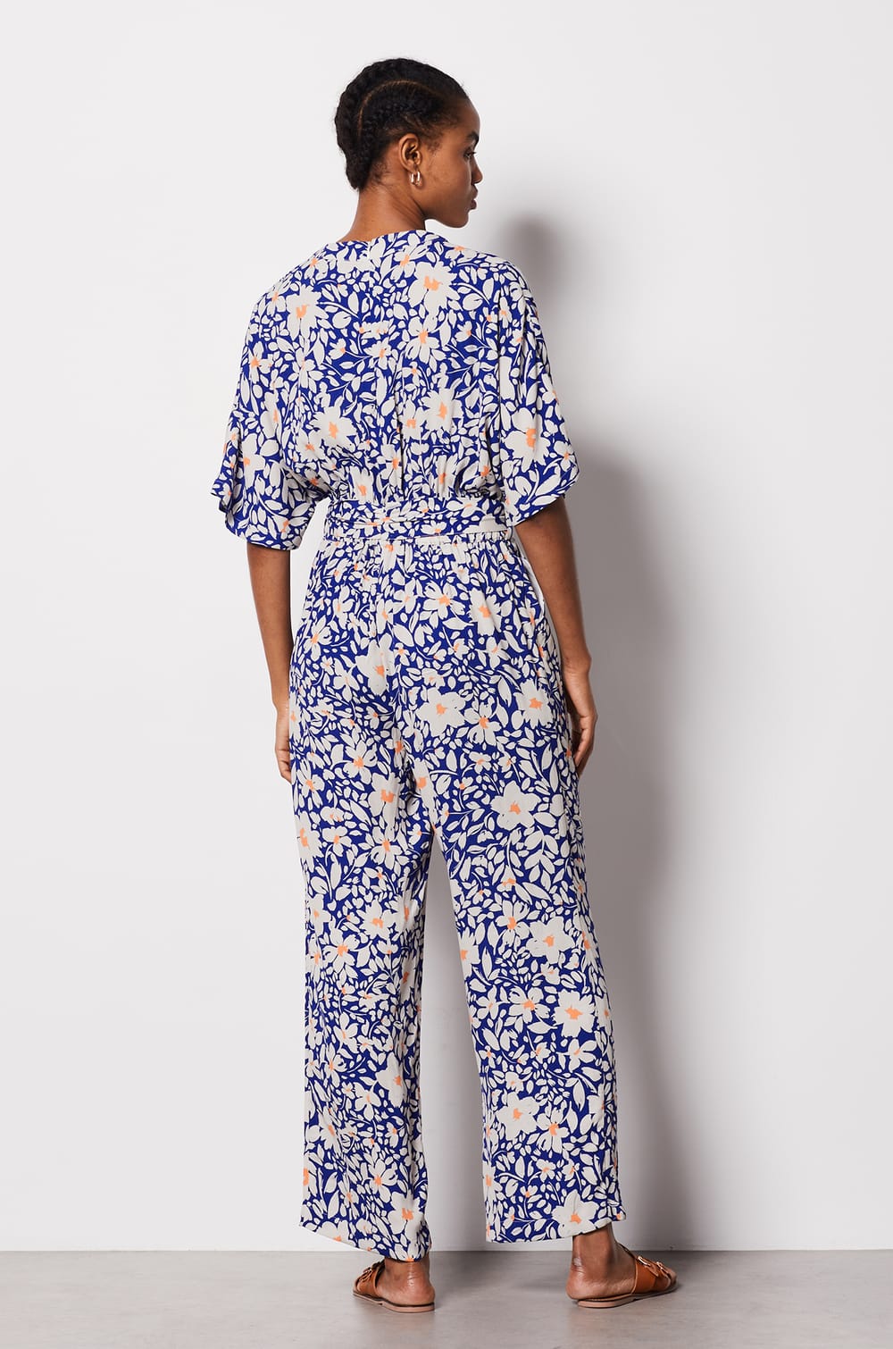 Geblümter Overall zum Binden BAYA IMP FD MARINE - ETAM