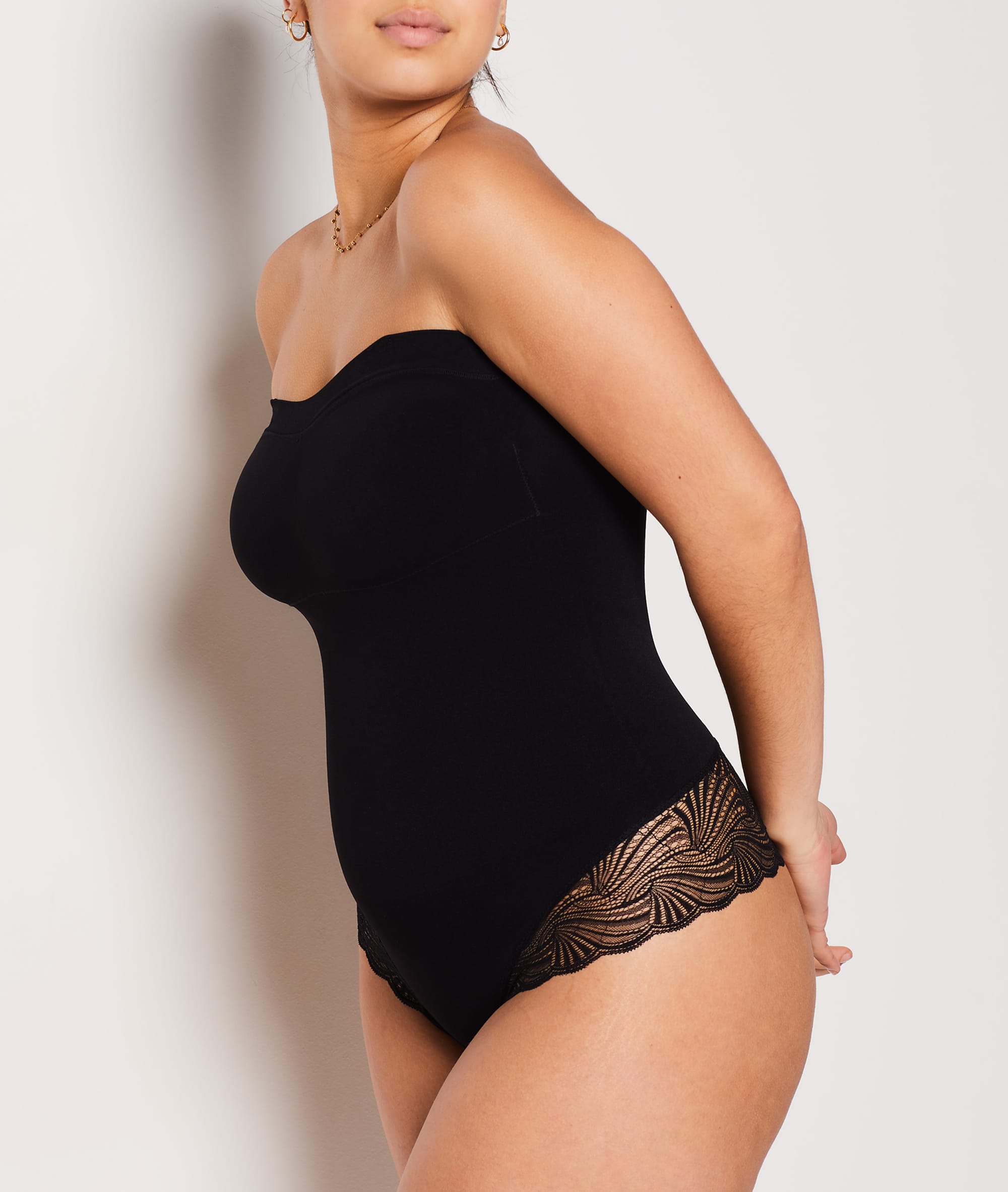 Body gainant bretelles amovibles - maintien léger POWER LACE BYETAM NOIR - ETAM