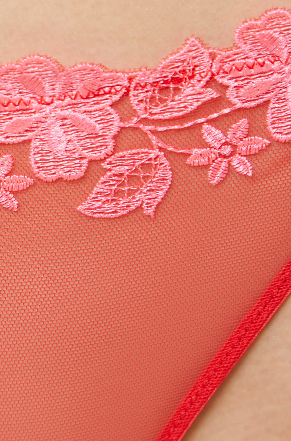 Embroidered Tulle Thong Curieuse Multicolore Etam