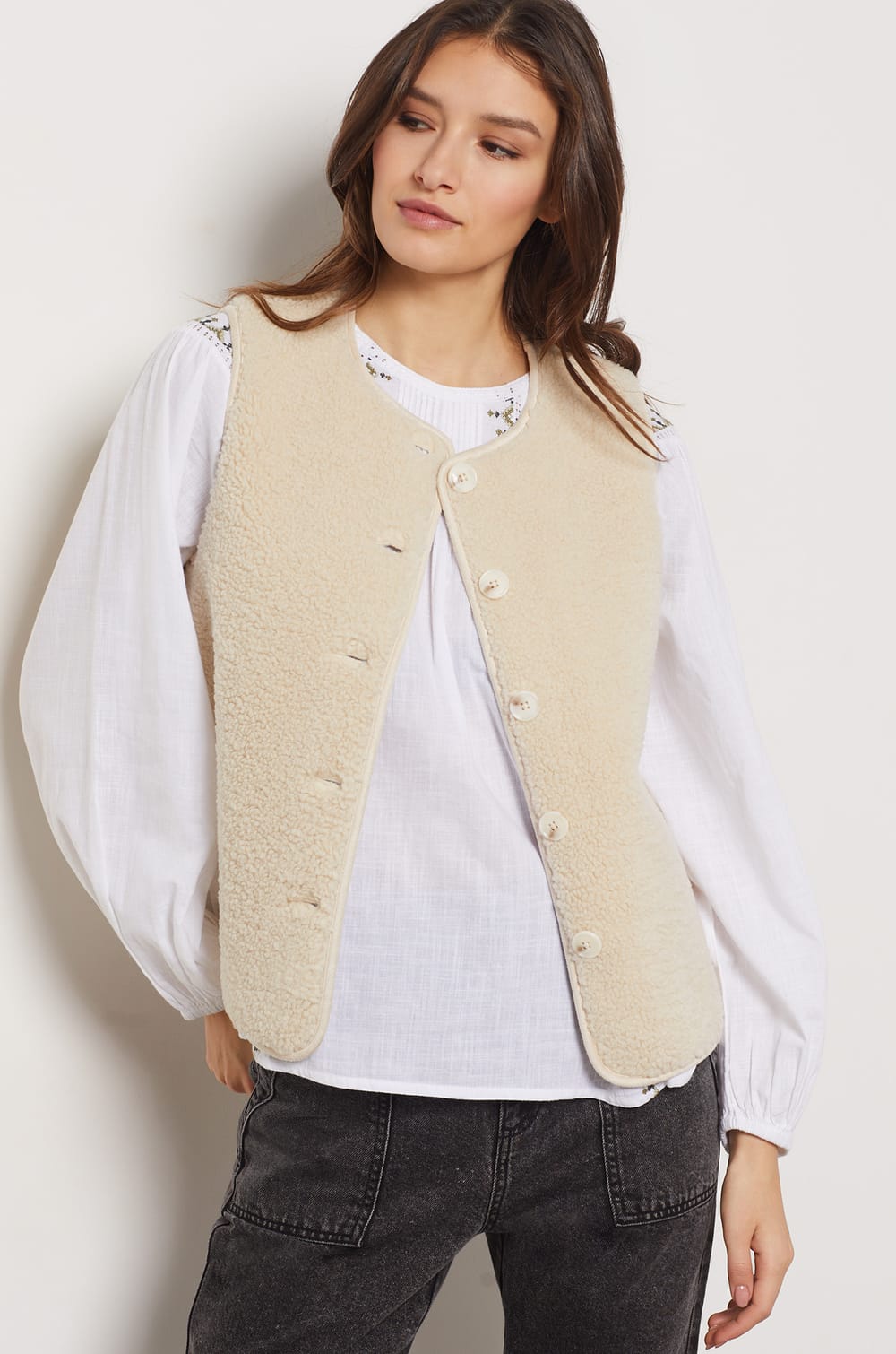 Veste Sans Manches Stan Ecru Etam