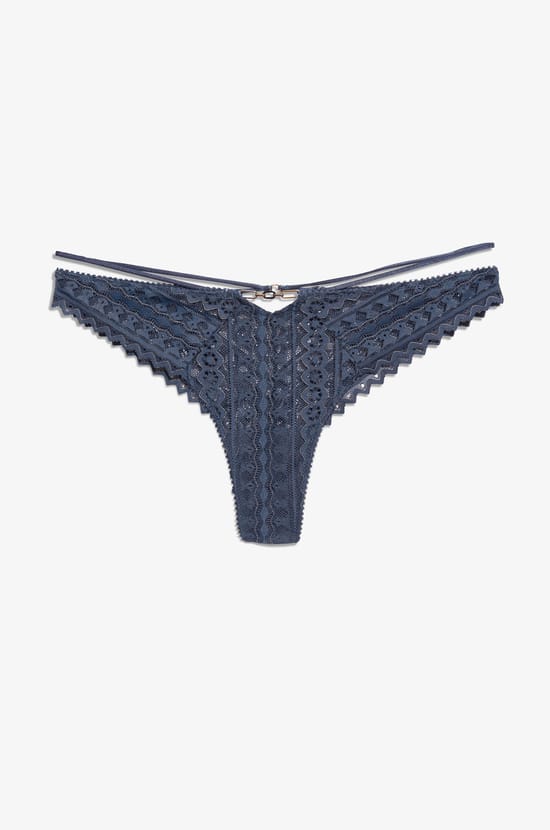 Hipster En Dentelle Intrepide Bleu Etam