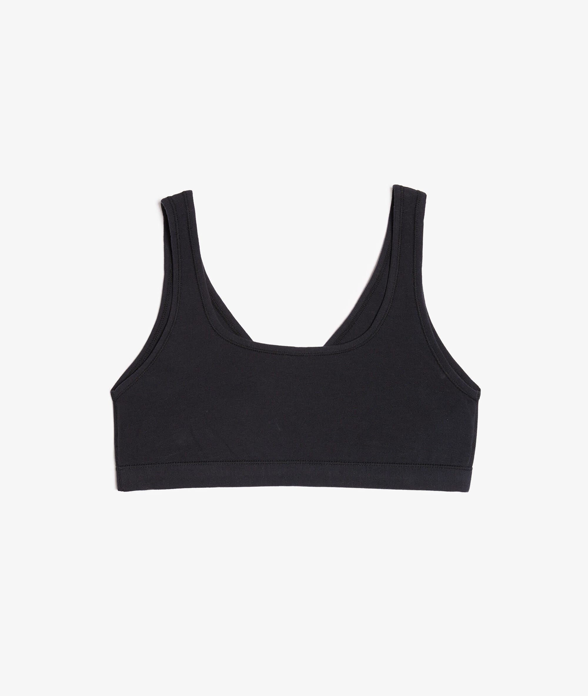 Brassière réversible en coton biologique extensible COTON 360 NOIR - ETAM
