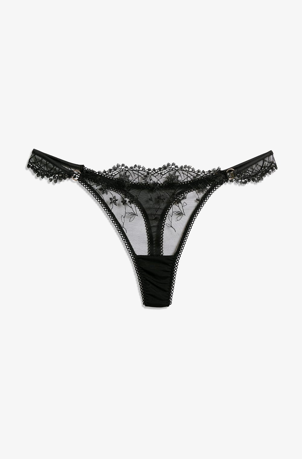 Lace Thong Lumineuse S24 Noir Etam