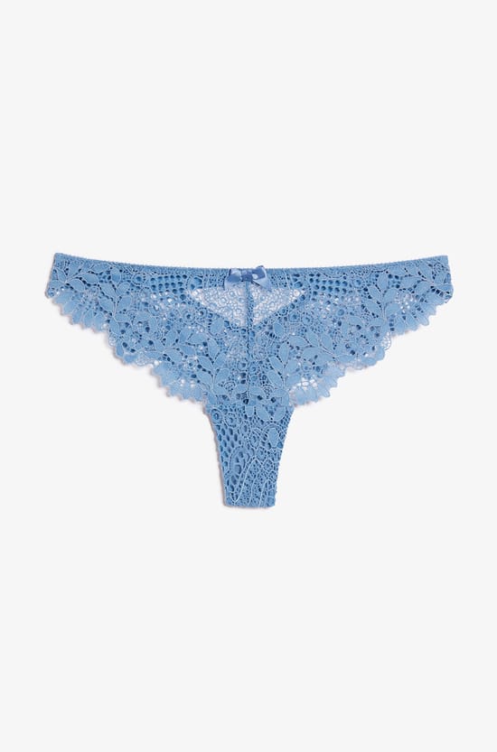 Tanga En Dentelle Idole Jean Denim Etam