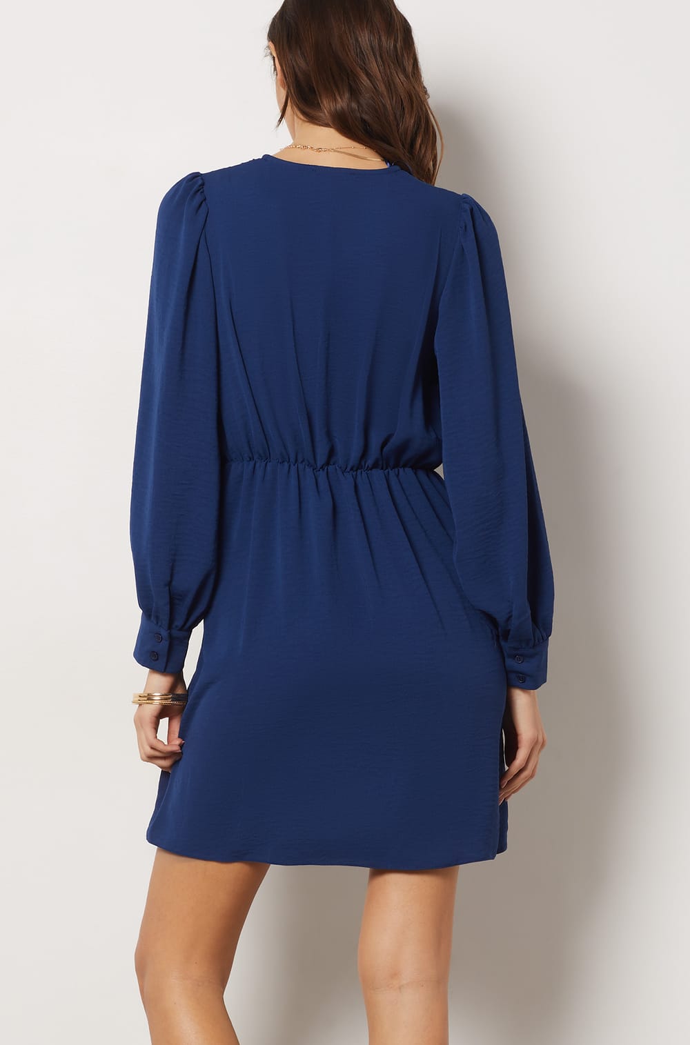 Robe courte évasée manches longues SIAM BLEU PETROLE - ETAM