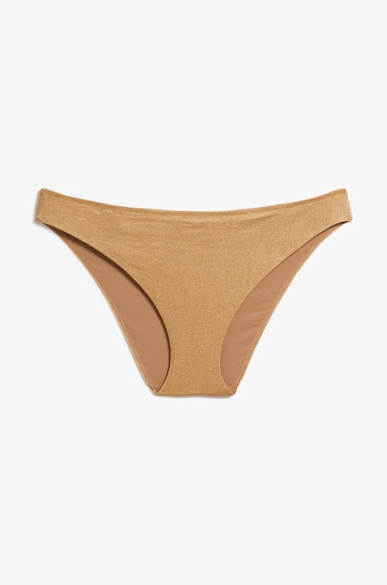 Culotte Bikini Ficelle Texturé Bas De Maillot Idyllique Or Etam