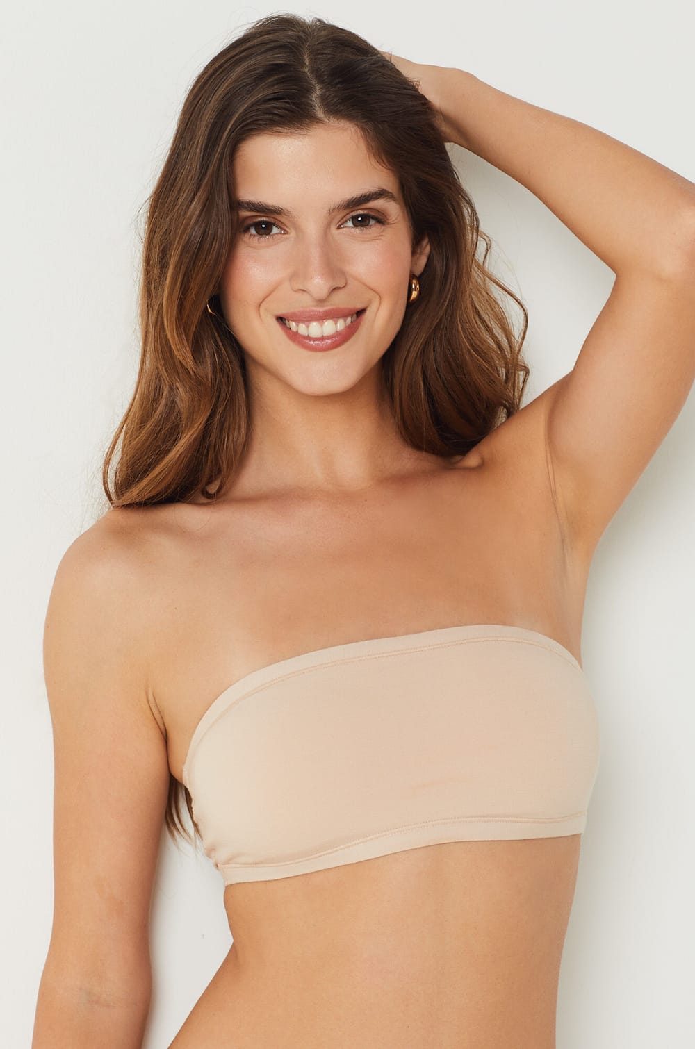 Strapless Wireless Stretchy Organic Cotton Bra Coton 360 Lin Etam