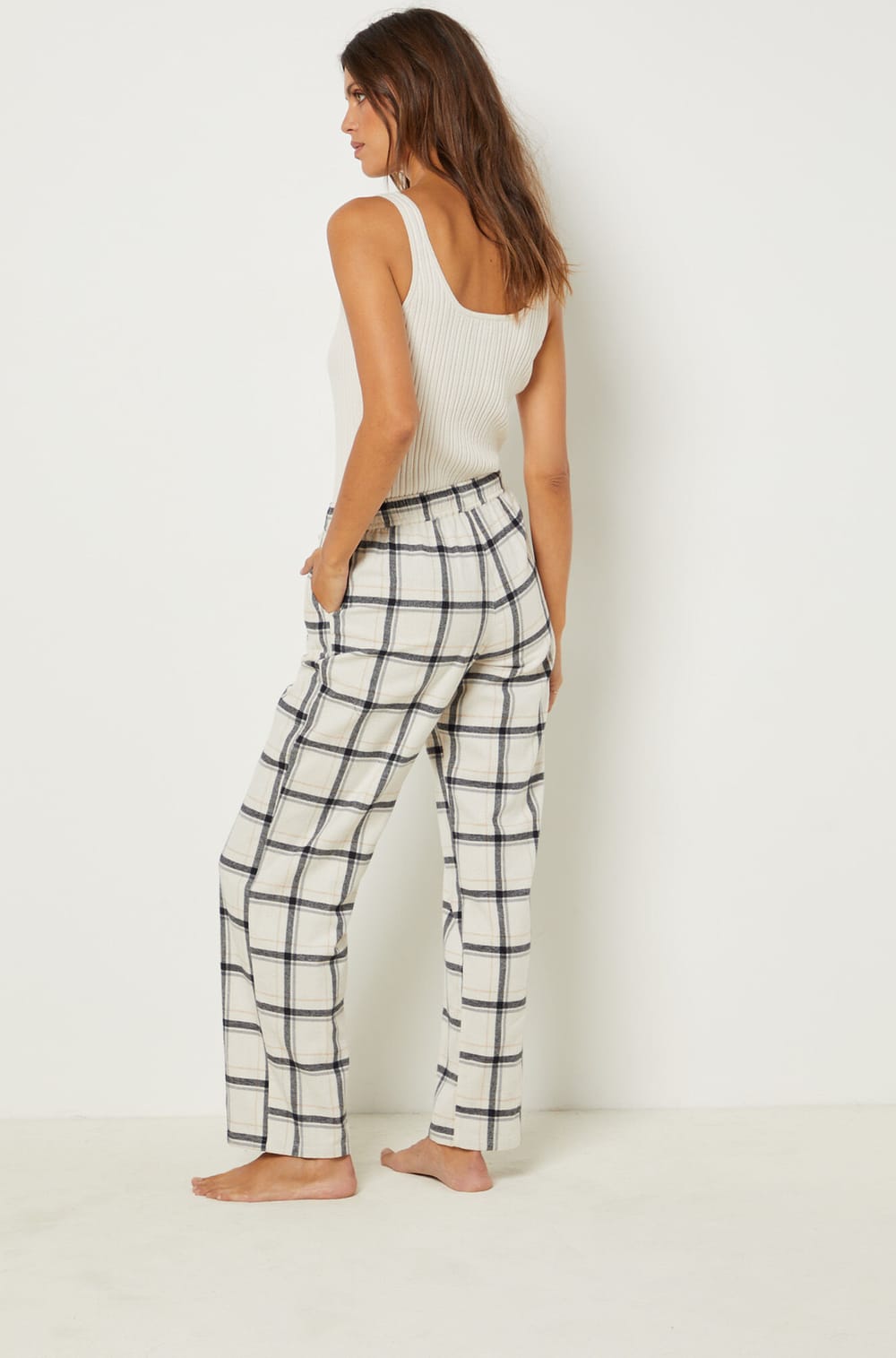 Pantalon de pyjama à carreaux NATANIEL ECRU - ETAM