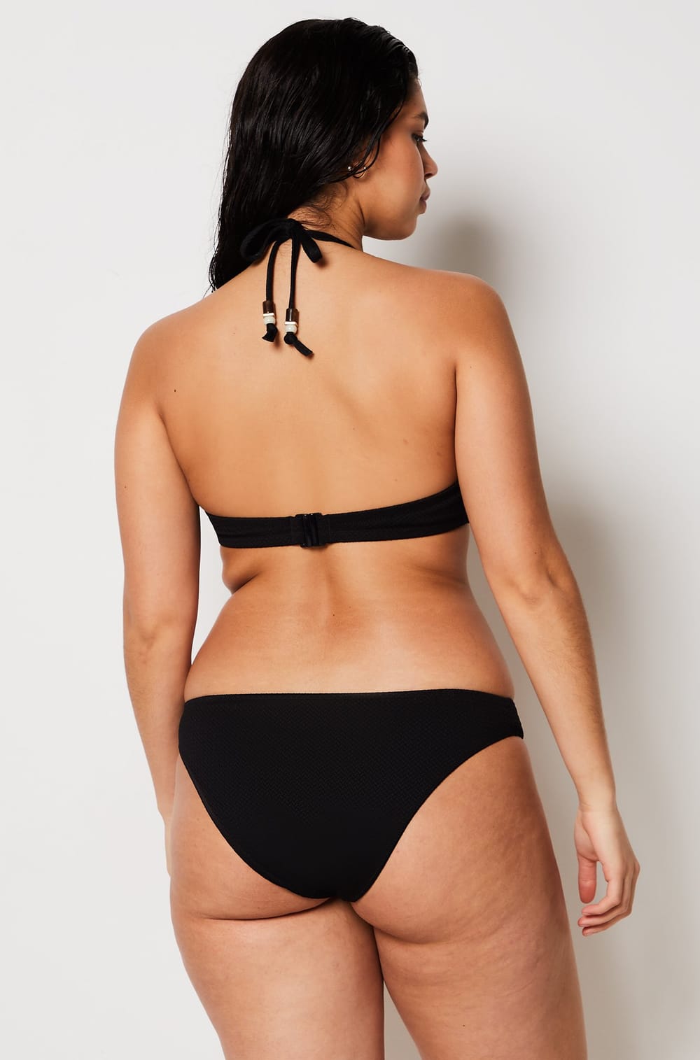 Culotte Bikini Bas De Maillot Texturé Idyllique Noir Etam