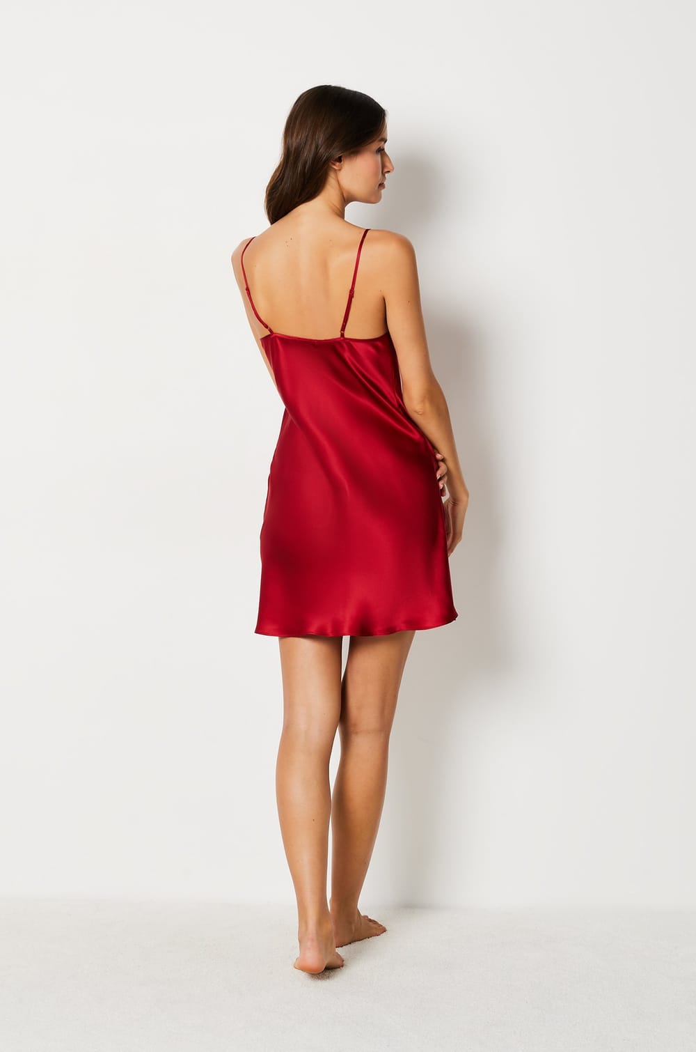 Silk Slip Dress Milky Cardinal Etam