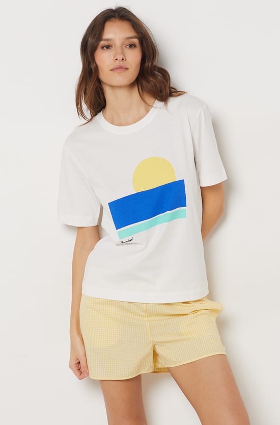 T Shirt De Pyjama à Rayures Gwenn Bleu Etam