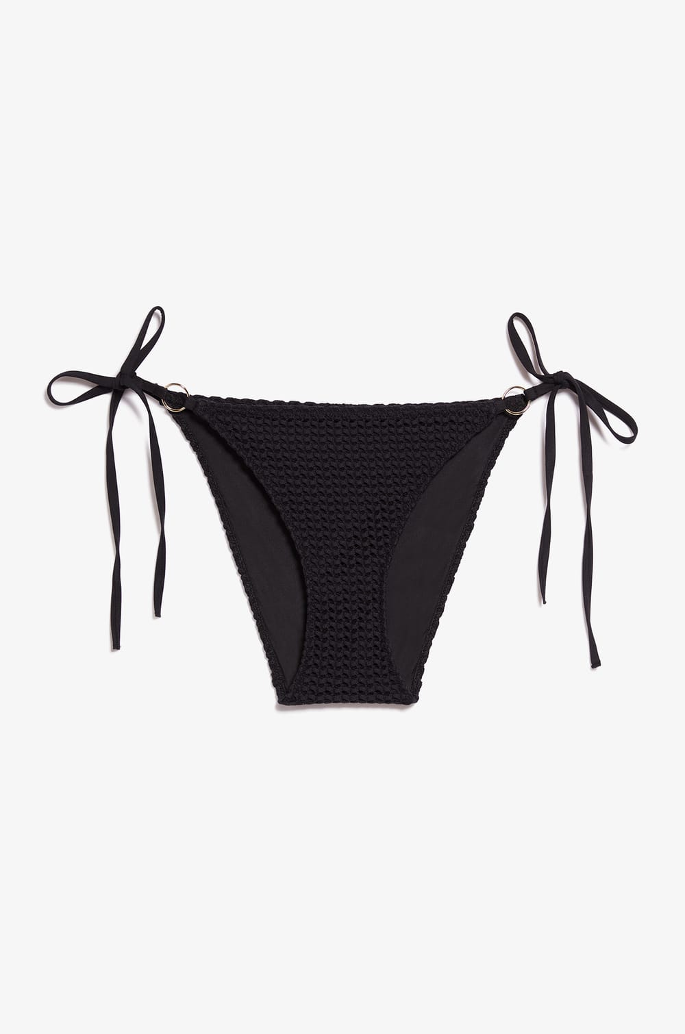 Culotte Bikini Ficelle Bas De Maillot Blanques Noir Etam
