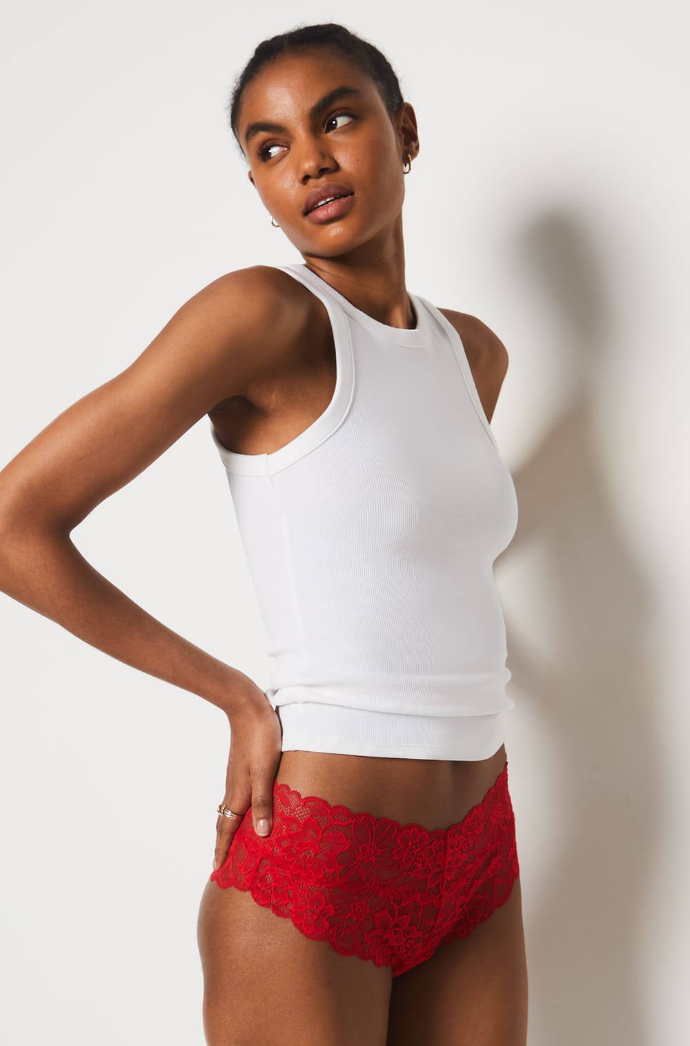 Hipster V Shape En Dentelle Sweet Rouge Etam