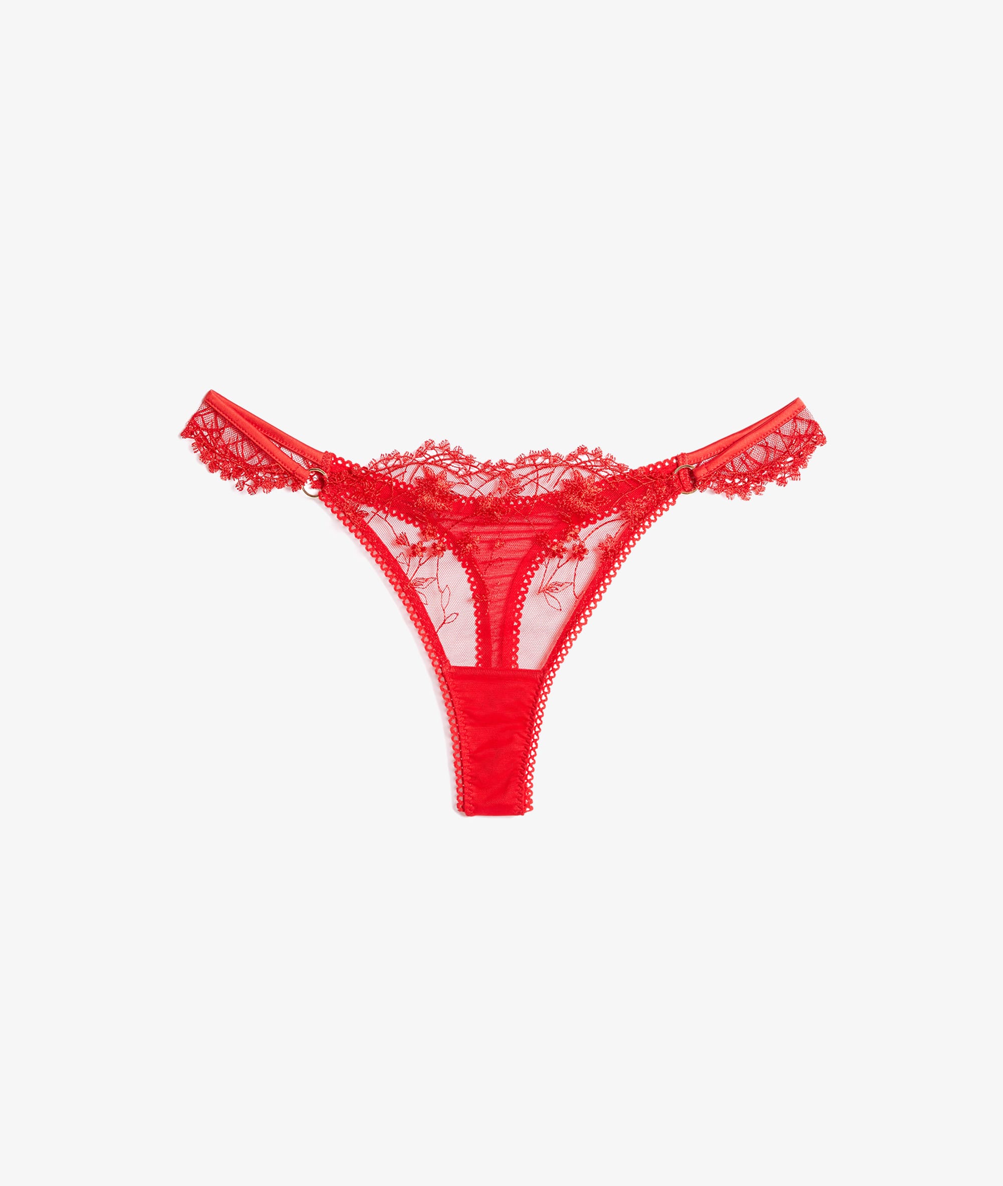 String en tulle brodé LUMINEUSE ROUGE - ETAM