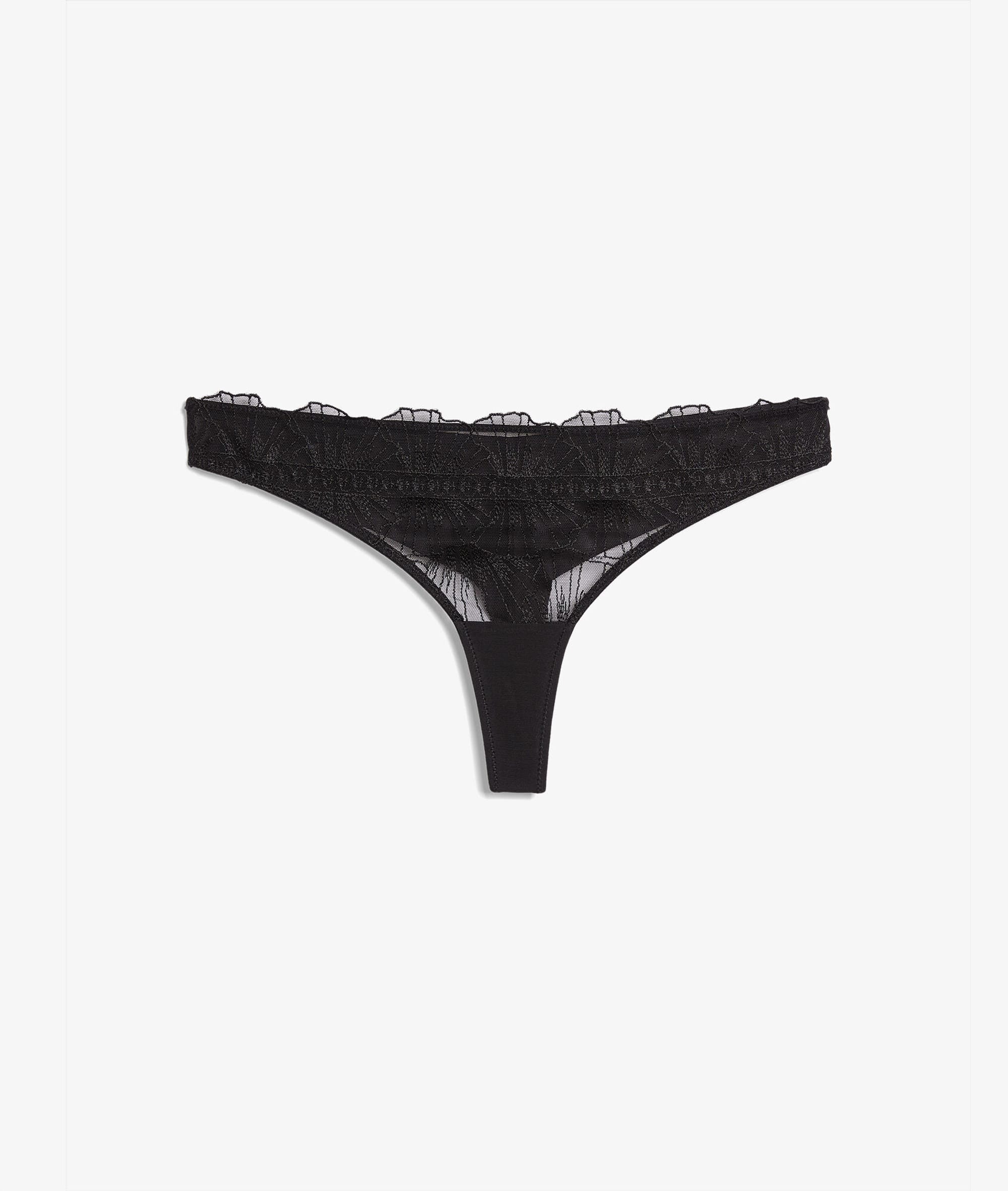 Tanga en tulle brodé OMBRELLE NOIR - ETAM