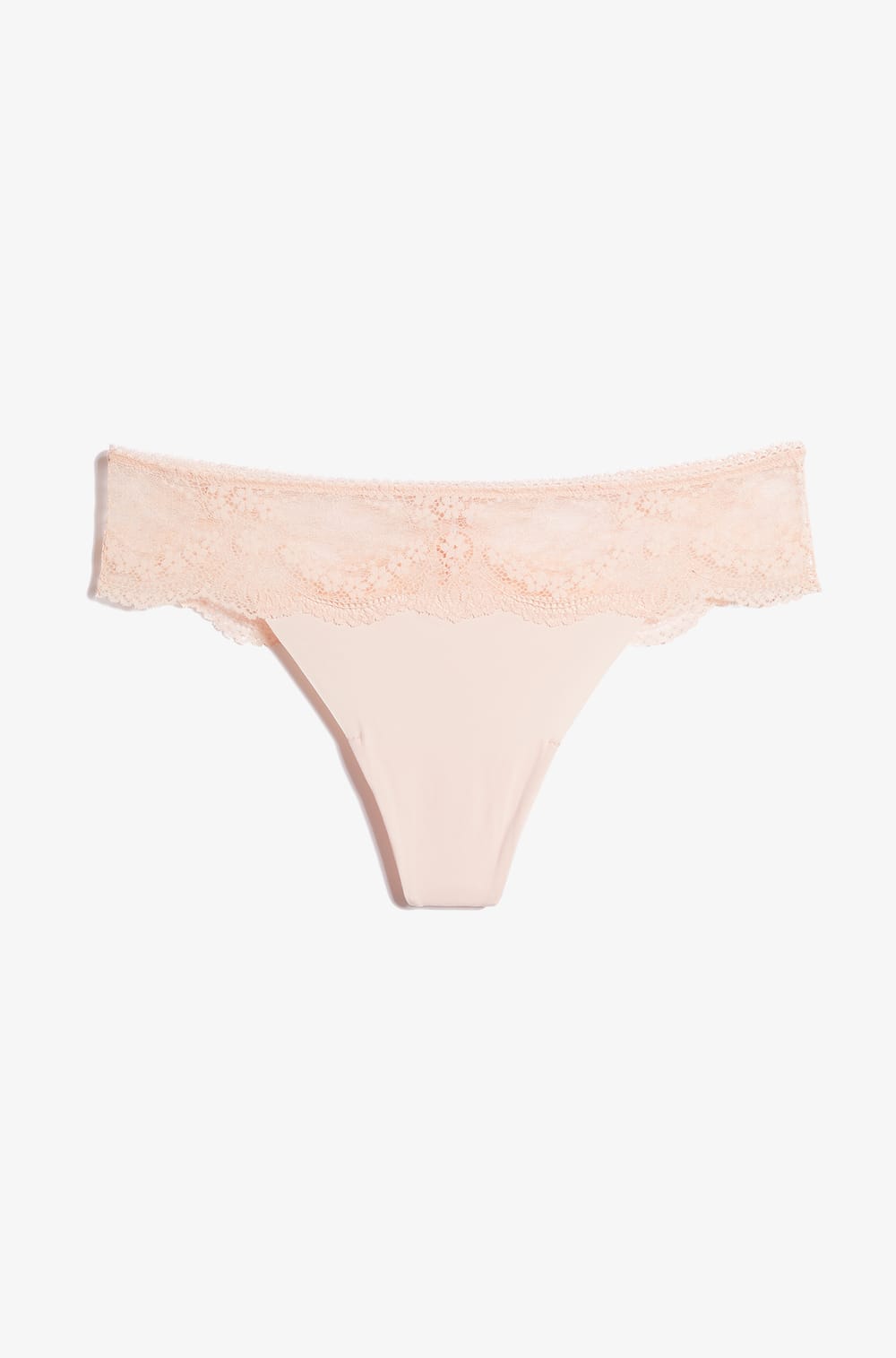 Microfiber and Lace Tanga - PURE DELICATE - ROSE POUDRE - ETAM