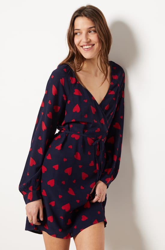 Robe courte motif VALENTINE JAUNE VIF - ETAM