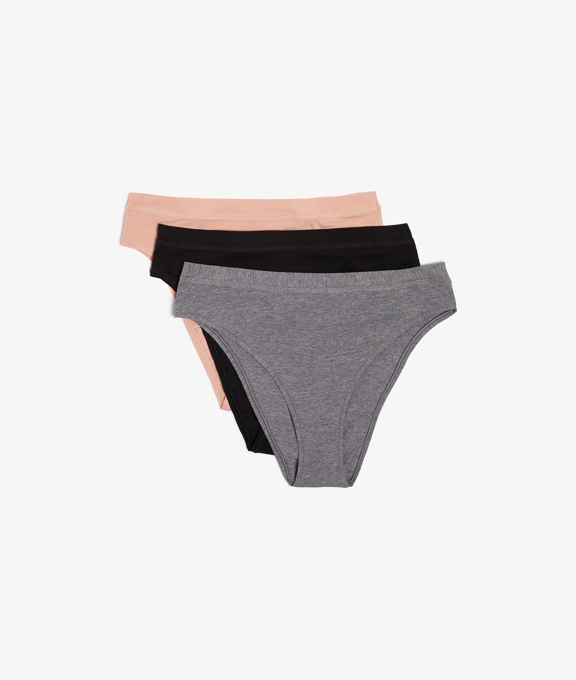 Pack Of 3 Midi Briefs - JUSTIN - GRIS - ETAM